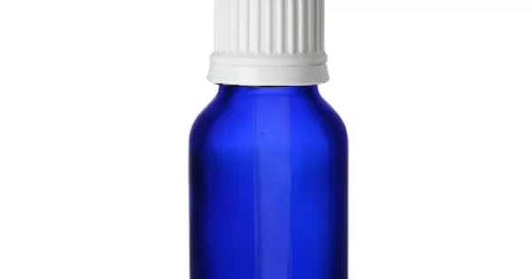 30ml - Mavi Dropper Cam Şişe Kilitli Kapak Damlalıklı