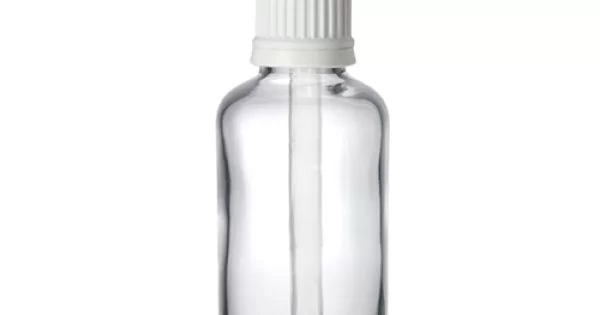 30ml - Şeffaf Dropper Cam Şişe Kilitli Kapak Damlalıklı